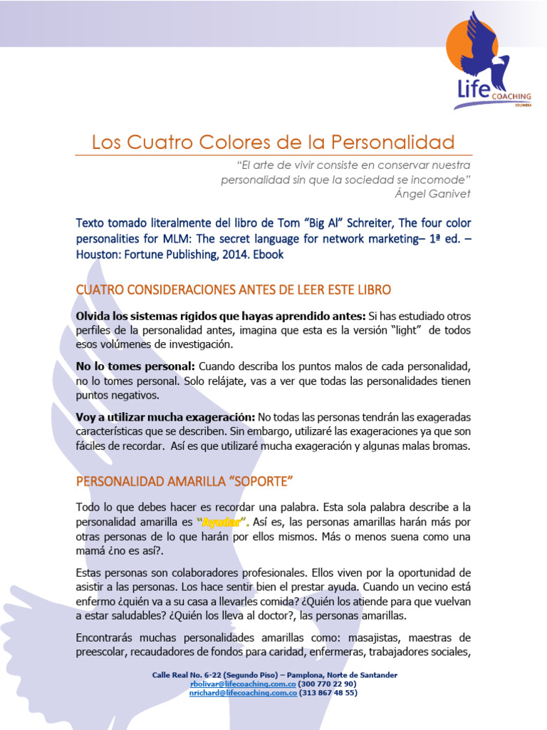 Lectura - Los Cuatro Colores de La Personalidad | PDF