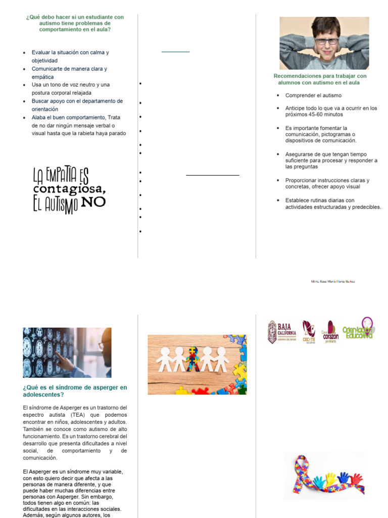 Estrategias para autismo en adolescentes | PDF | Síndrome de Asperger ...
