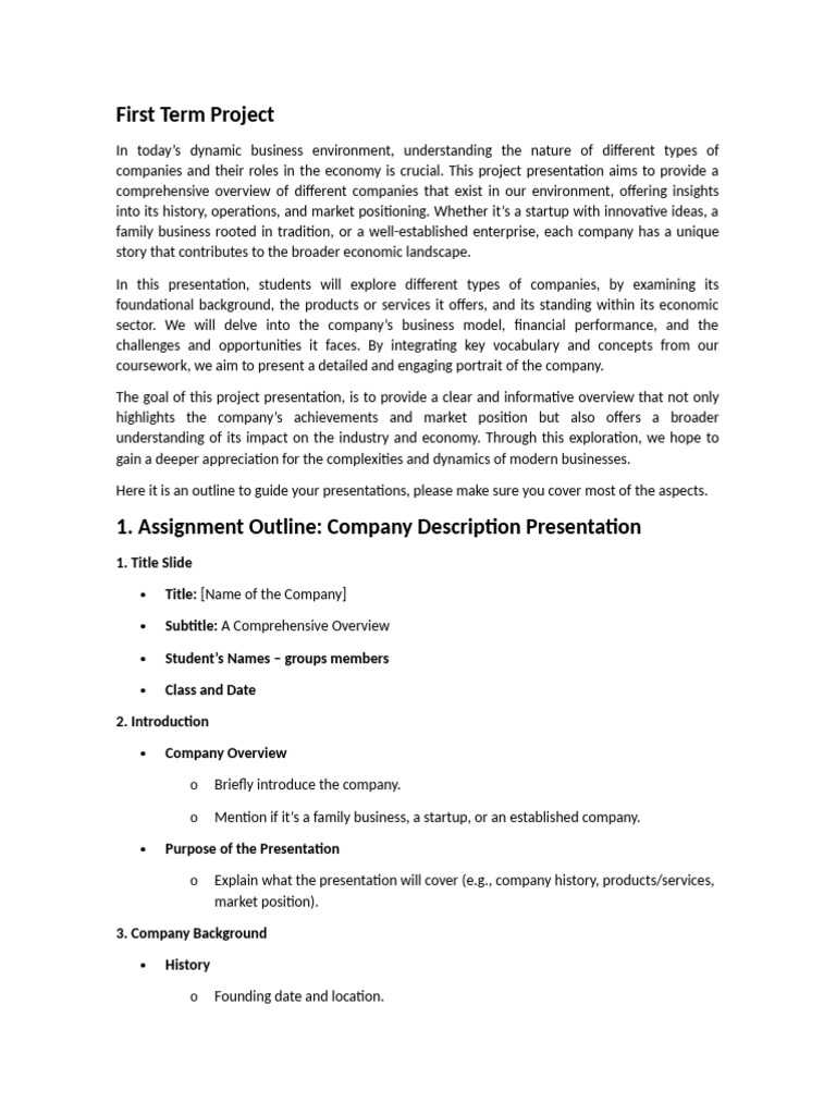 First Term Project Guidelines Skills | PDF | Business Model | Human Communication