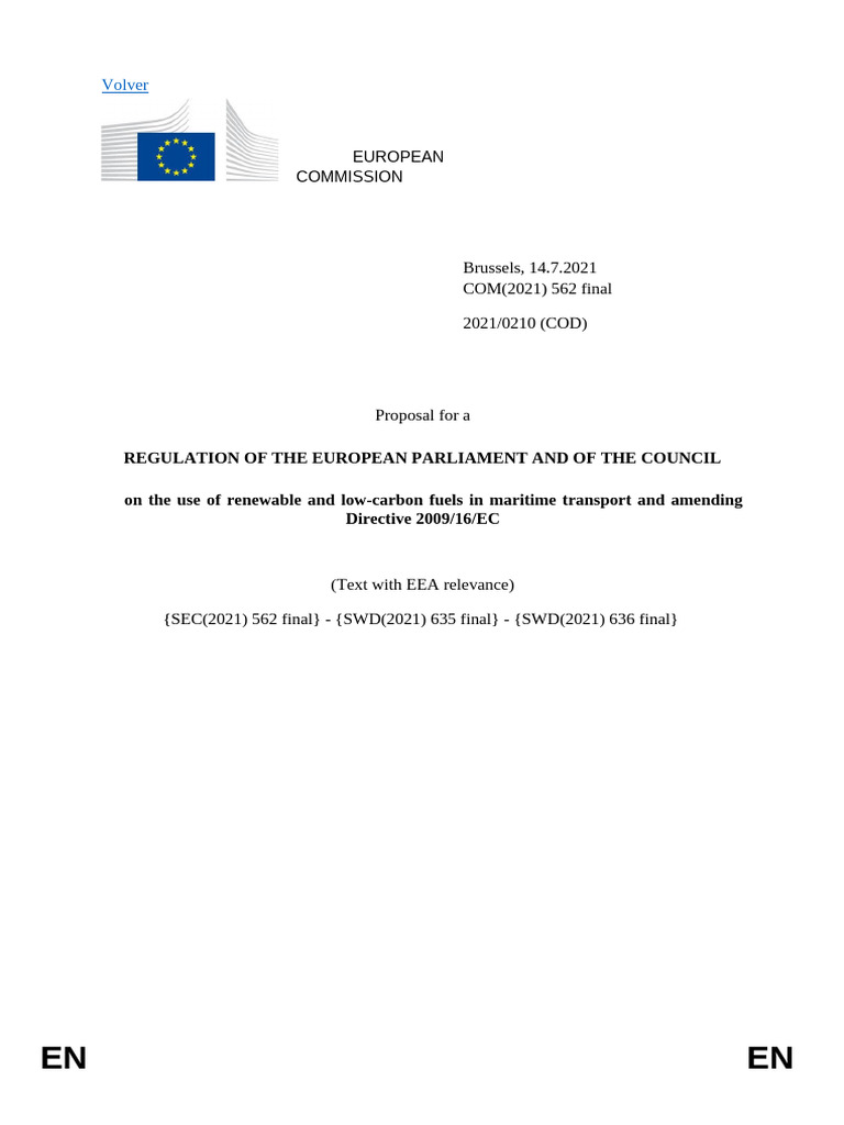 Fueleu Maritime - Green European Maritime Space | PDF | European Union ...