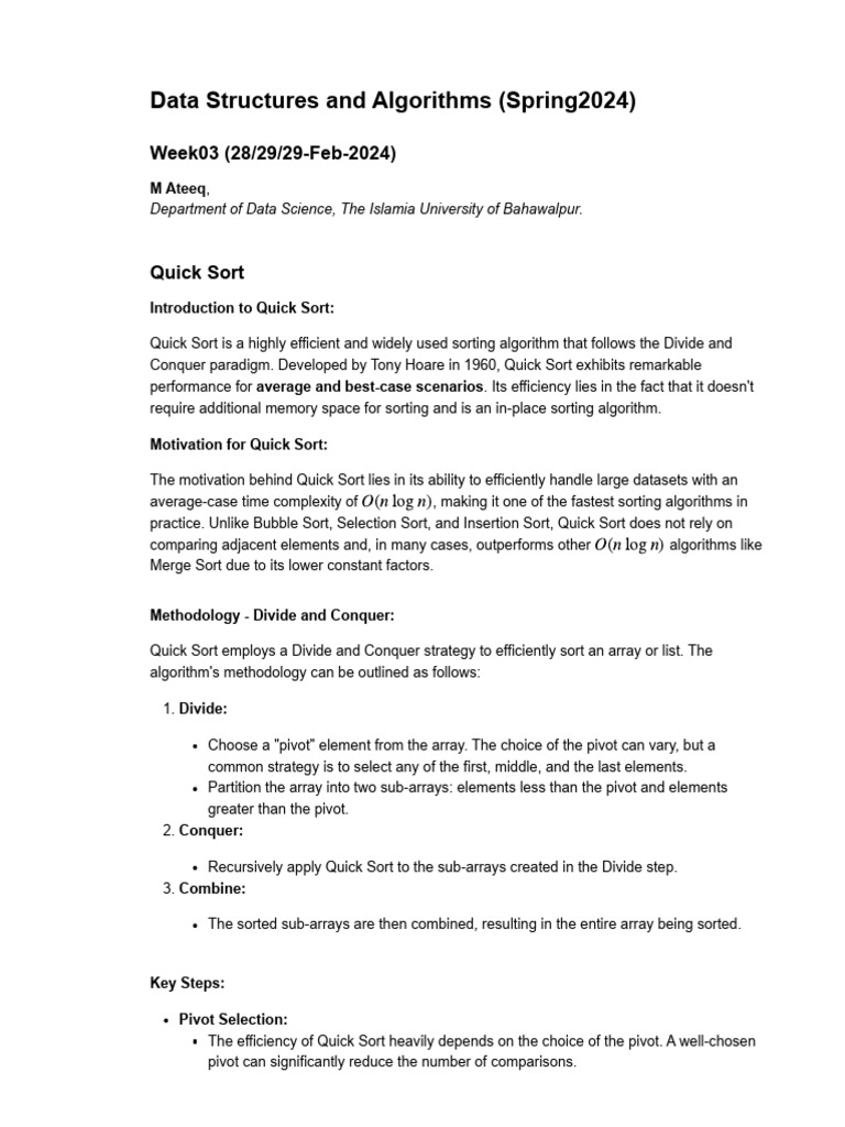 SP24-DS&A-Week03-Sorting-Data-Structures | PDF | Integer (Computer Science) | Software Engineering