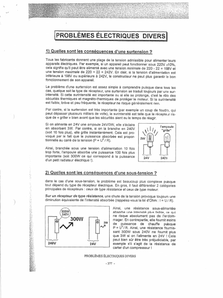 Kotza - Problèmes Électriques Divers | PDF