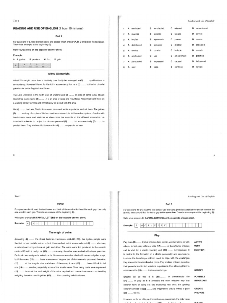 Uoe Red Fce 3 Test 1 Pdf