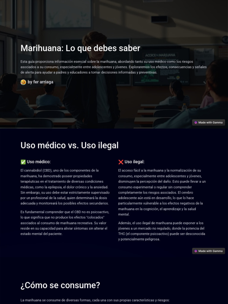 Marihuana Lo Que Debes Saber | PDF | Cannabis (Droga) | Ansiedad