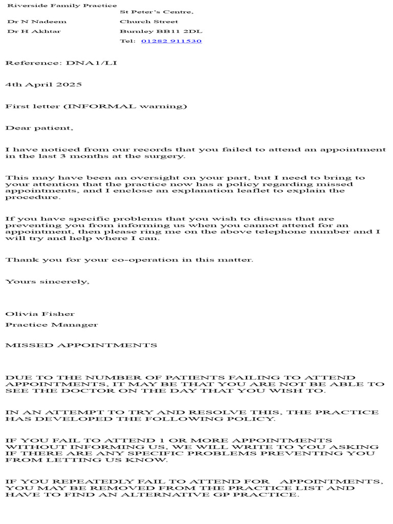 Letter 1 | PDF