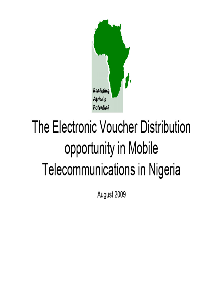 The Electronic Voucher Distribution Opportunity in Nigeria | PDF ...