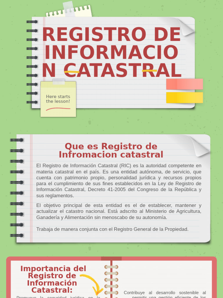 Registro de Información Catastral: Funciones y Importancia | PDF