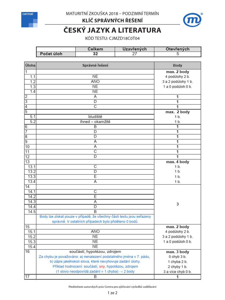 CJL Podzim 2018 KLIC | PDF