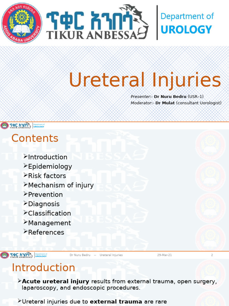 Ureteral Trauma - Final NURU | PDF | Kidney | Stent