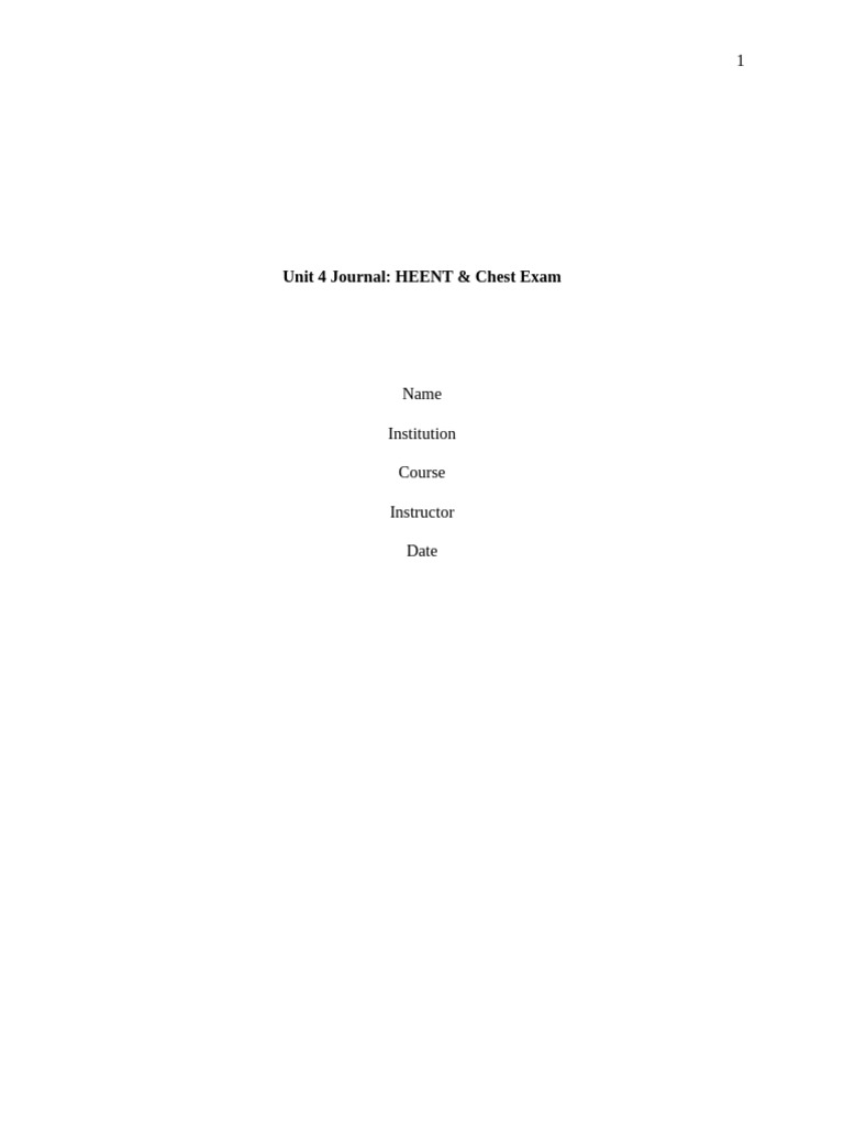 Pediatric HEENT and Chest Exam Findings | PDF | Physical Examination ...