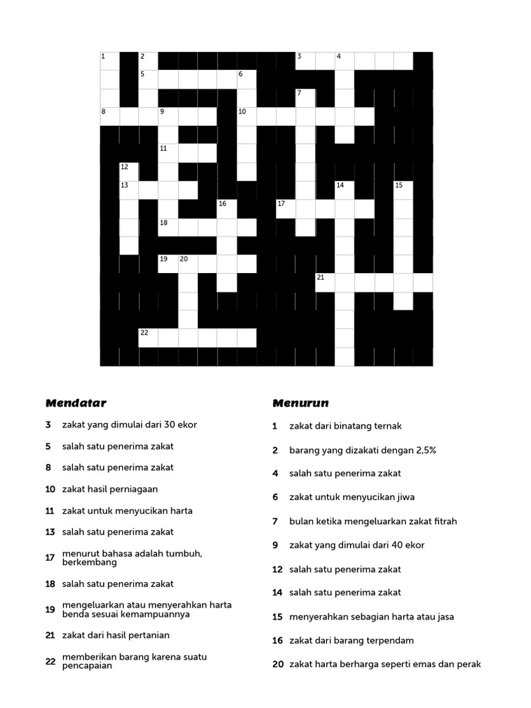 Bermain Teka-teki Silang - Puzzel.org | PDF