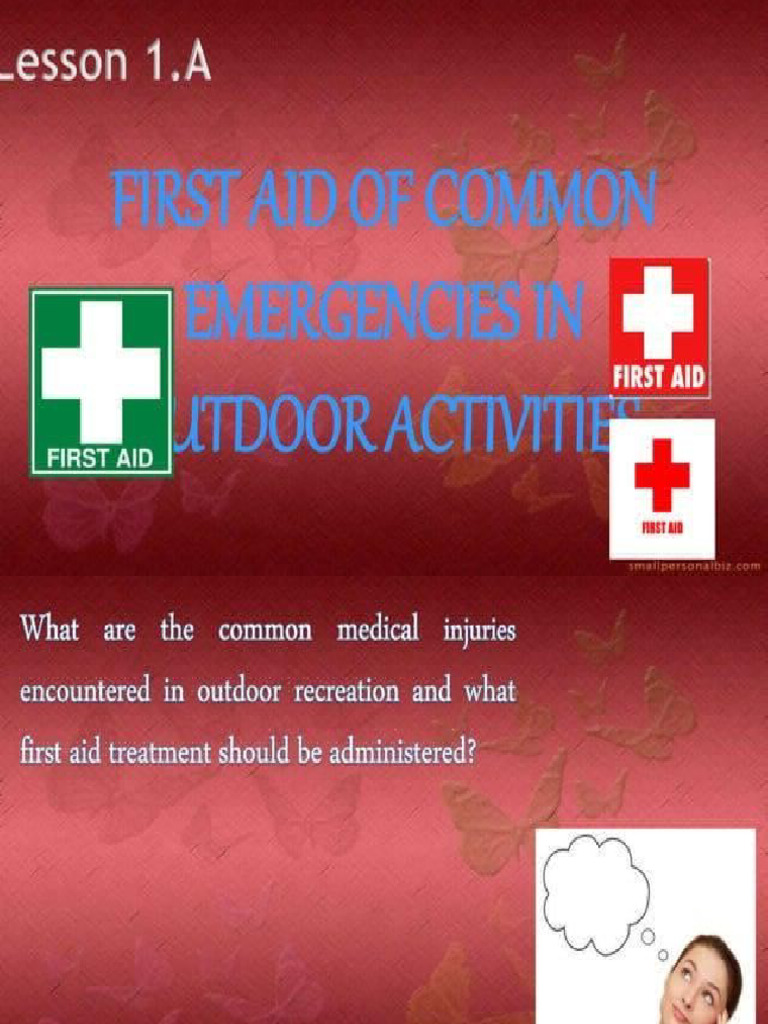 First Aid of Common Emergencies in Outdoor Activities q4 | PDF