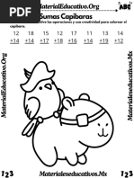 Capibara Matemático: Sumas y Colores | PDF