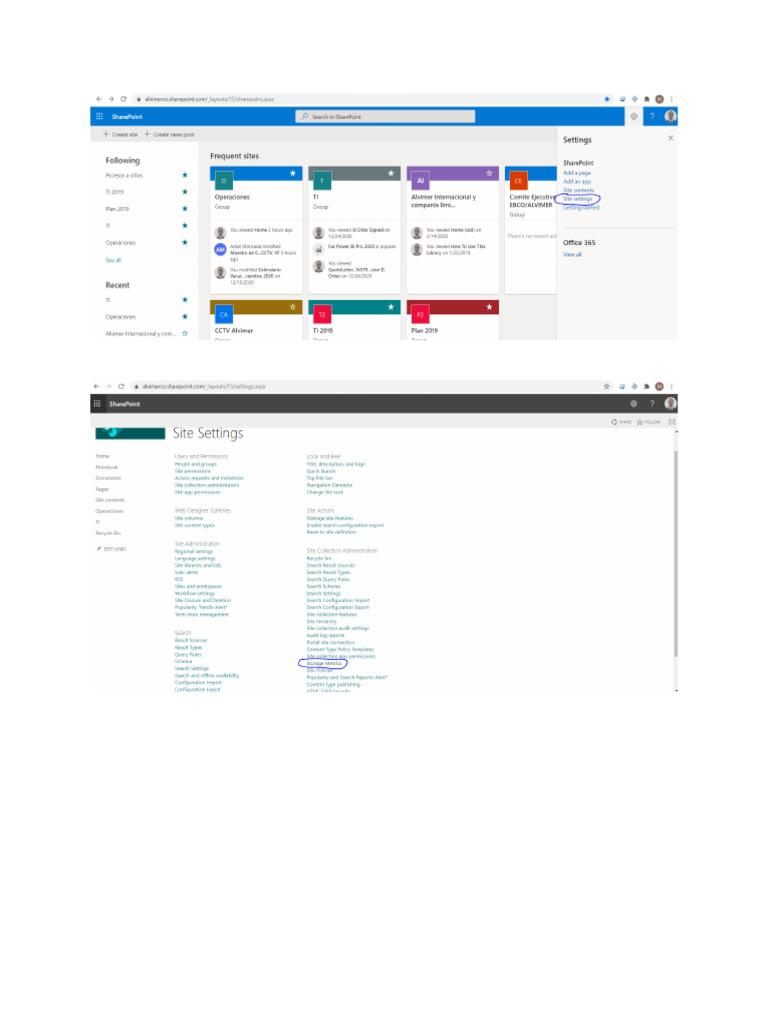 Ver Espacio Disponible en Sharepoint | PDF