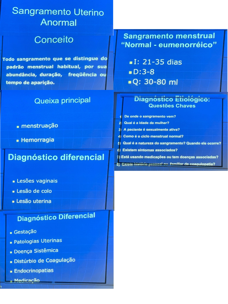 Aula 7 Sangramento Uterino Anormal | PDF