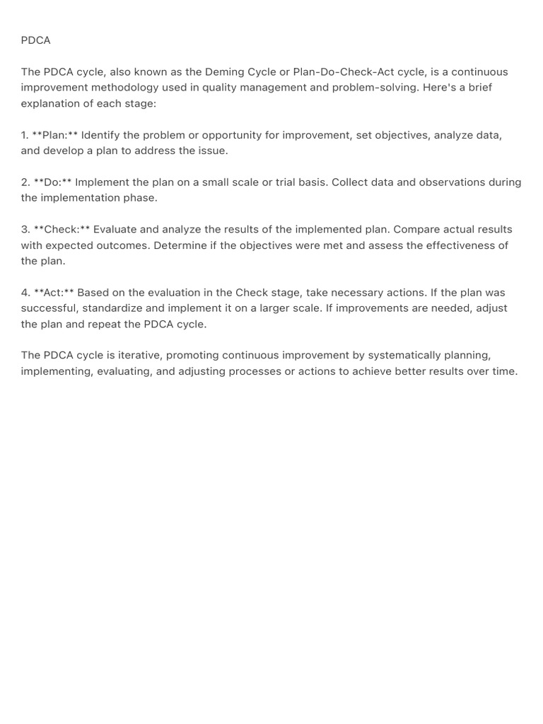 PDCA | PDF