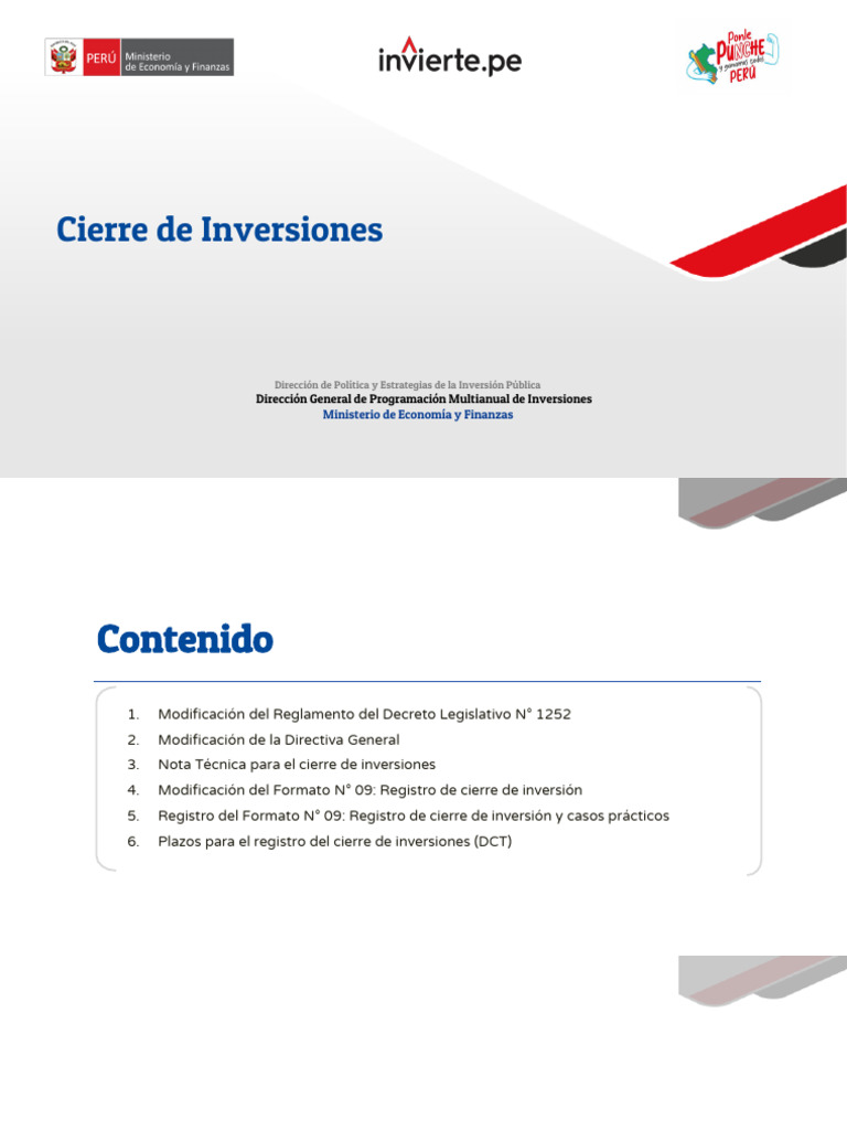 Capacitacion - 2025 - 03 - 05 Cierre de Inversiones. | PDF | Inversiones | Agua
