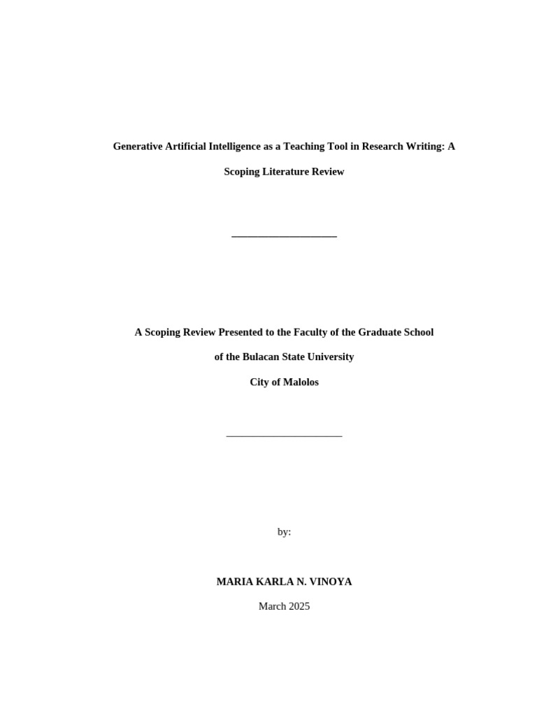 VINOYA, MARIA KARLA N. - PHD ELS - SCOPING REVIEW | PDF | Artificial Intelligence | Intelligence ...
