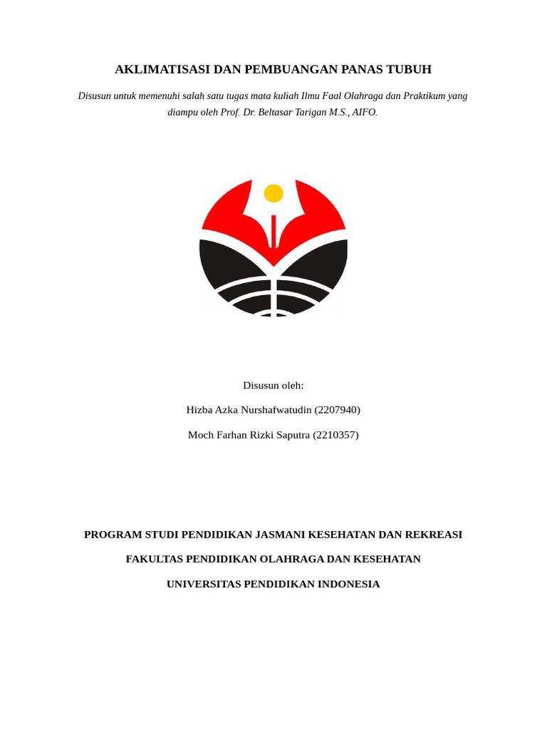 Aklimatisasi dan Pembuangan Panas Tubuh | PDF