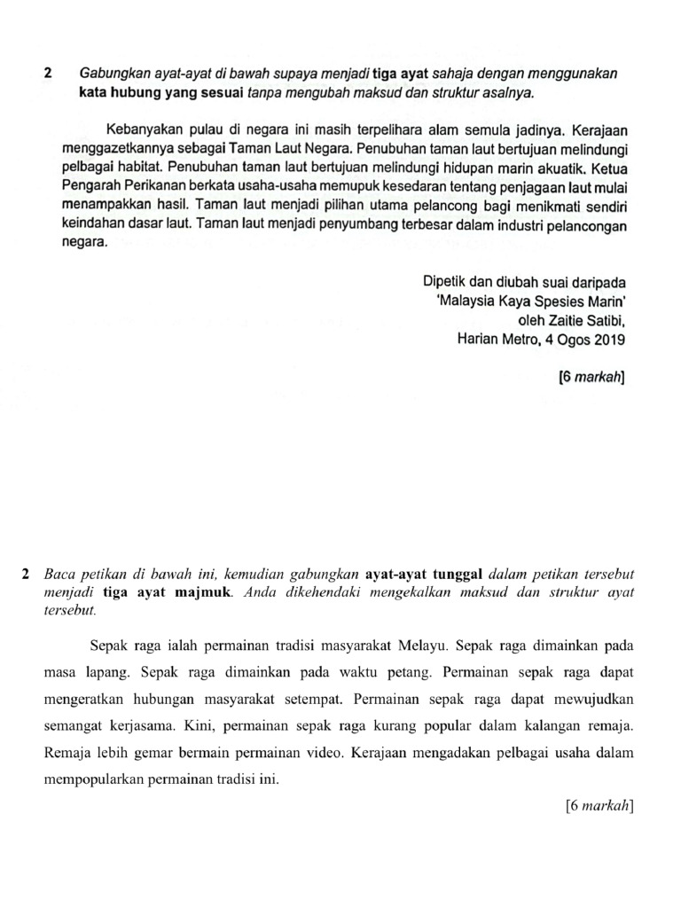 Sintaksis ( soalan ) | PDF