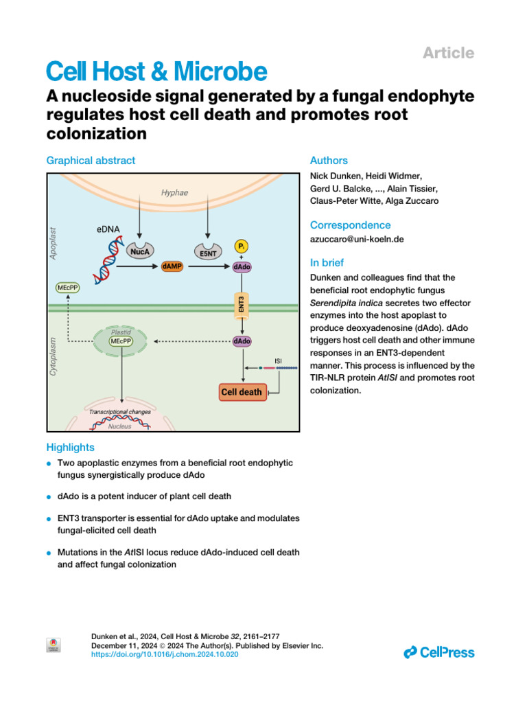 A-nucleoside-signal-generated-by-a-fungal-endophyt | PDF | Cell Nucleus ...