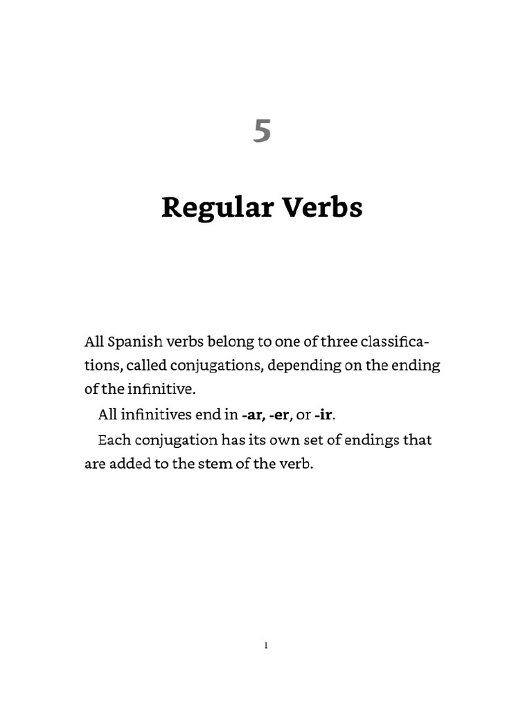5 - Regular Verbs | PDF