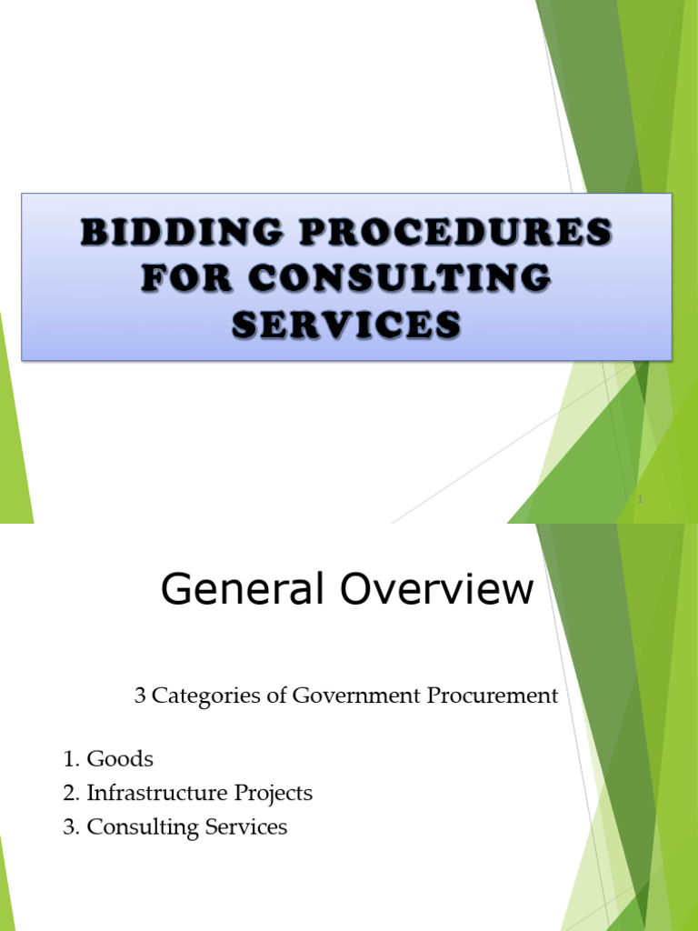 Bidding Procedure For Consulting Services | PDF | Justice | Crime ...