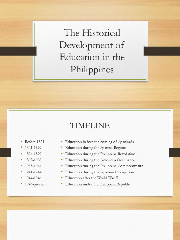 Evolution of Philippine Education History | PDF | Teachers | Philippines