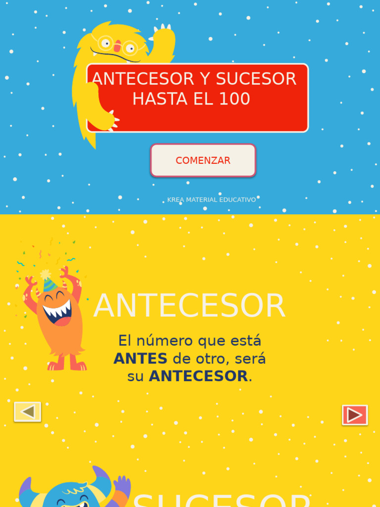 Antecesor y Sucesor hasta 100 | PDF