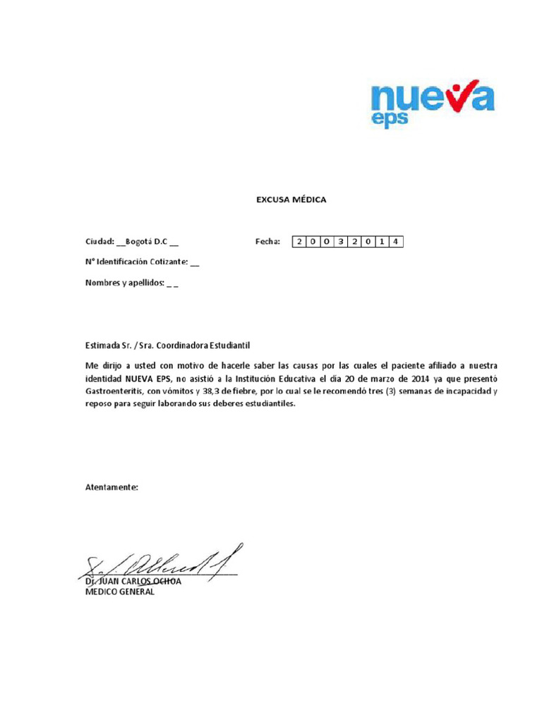 Excusas medica | PDF