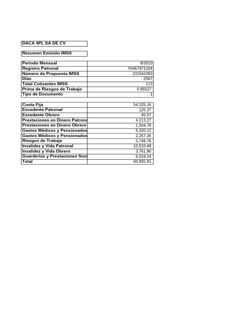 Excel Ema-Eba 4to Bim 2023 Daca 4pl | PDF