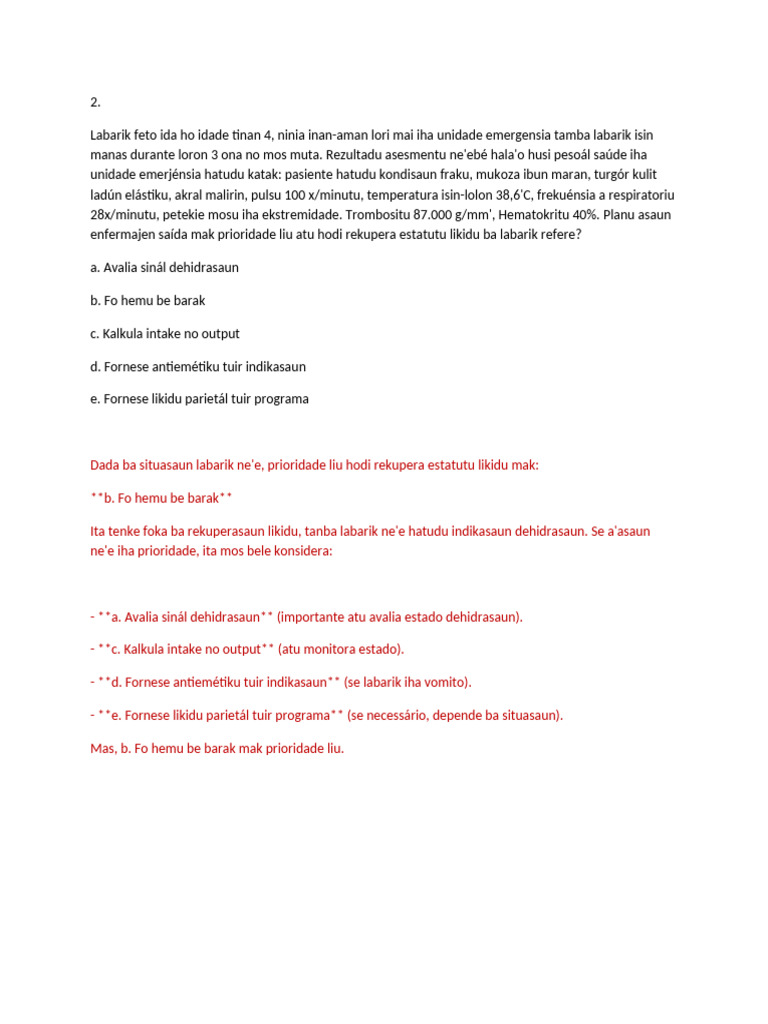 Soal Ezame Infantil Rezolve | PDF | Especialidades Medicas | Medicina