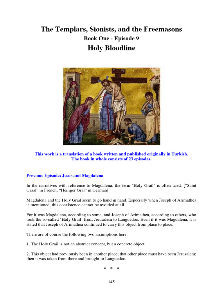 The Templars Sionists and The Freemasons | PDF | Holy Grail | Jesus