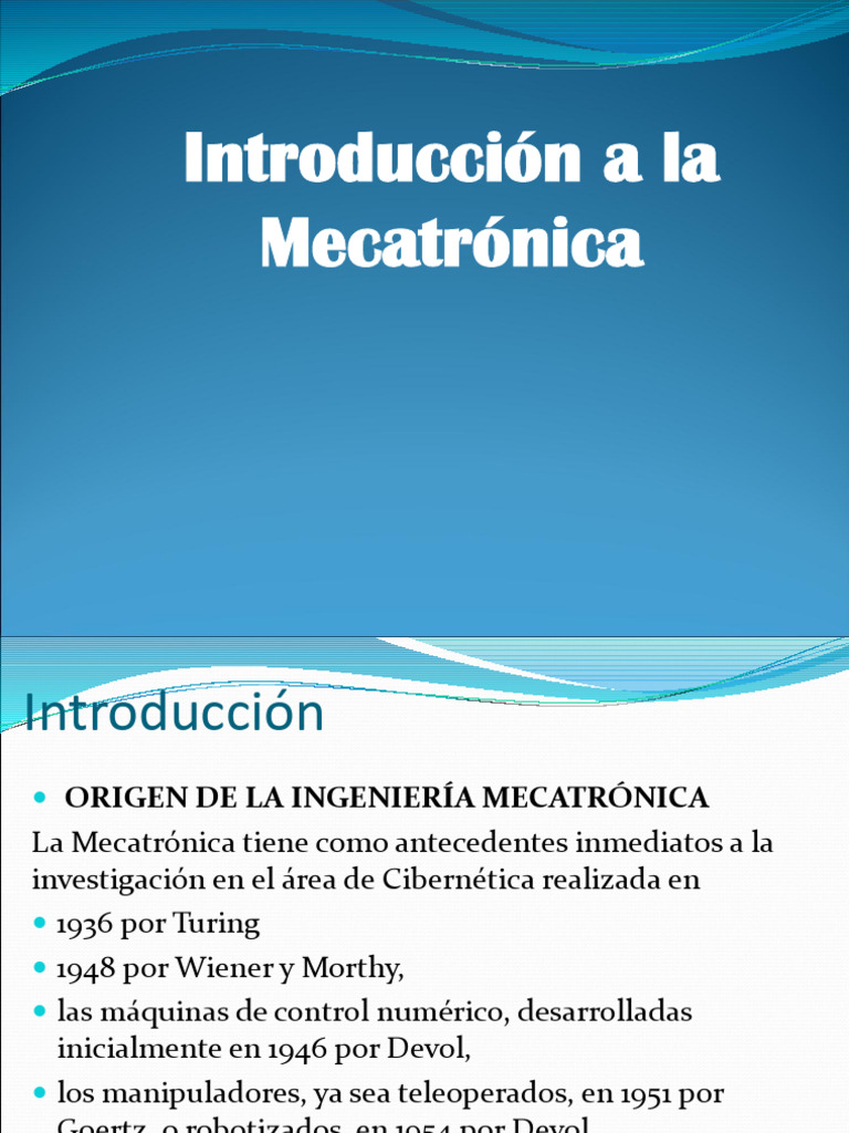Tema II Introducción A La IMe P1 | PDF | Mecatrónica | Informática