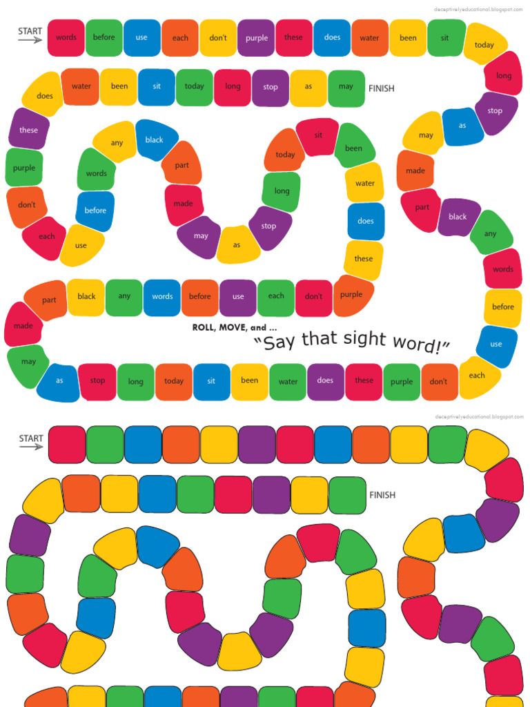 Say That Sight Word Board Game | PDF