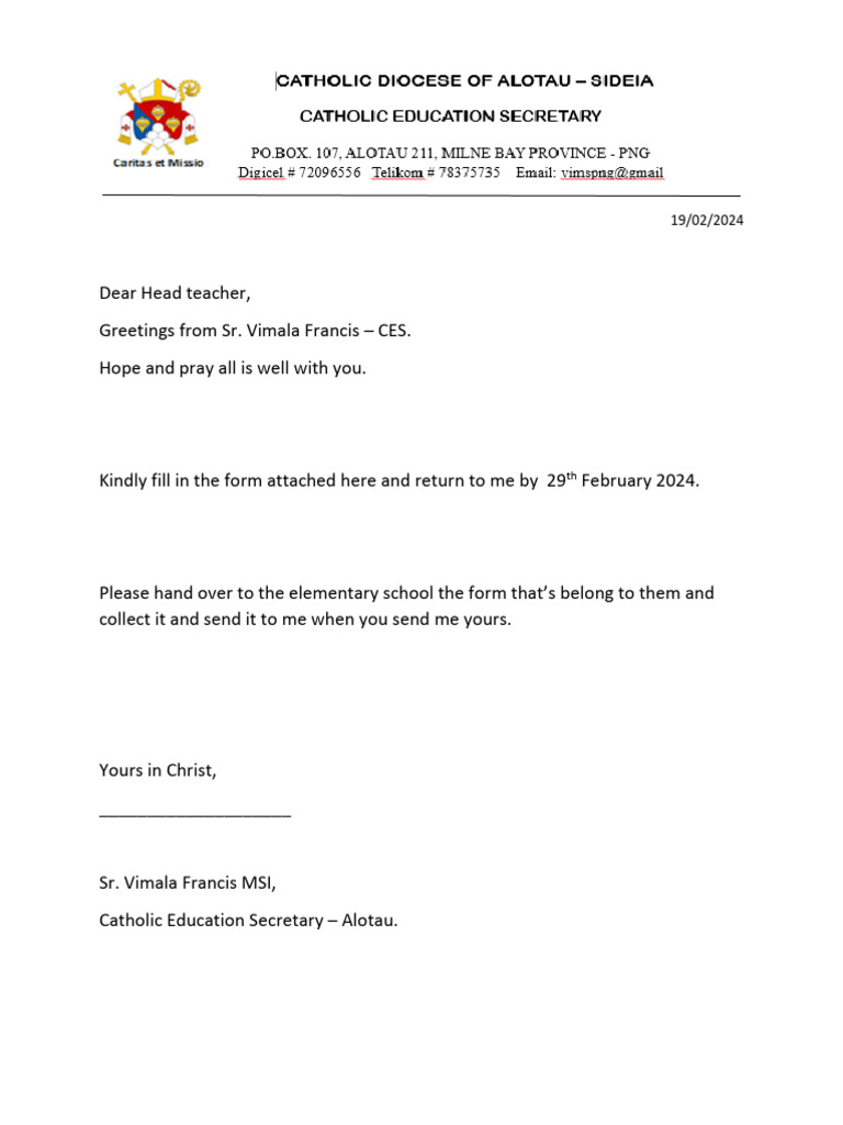 Letter For National Census | PDF