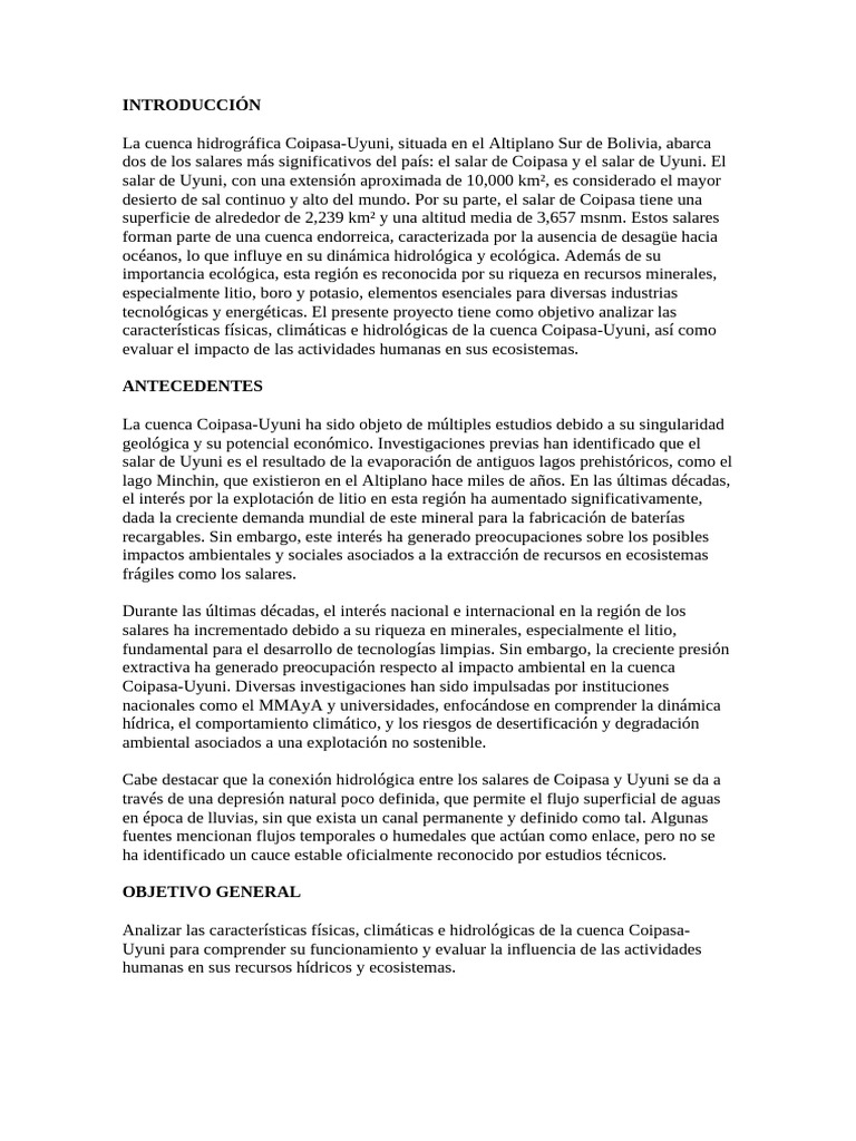 INTRODUCCIÓN PROYECTO GESTIONES | PDF | Entorno natural | Geografía Física