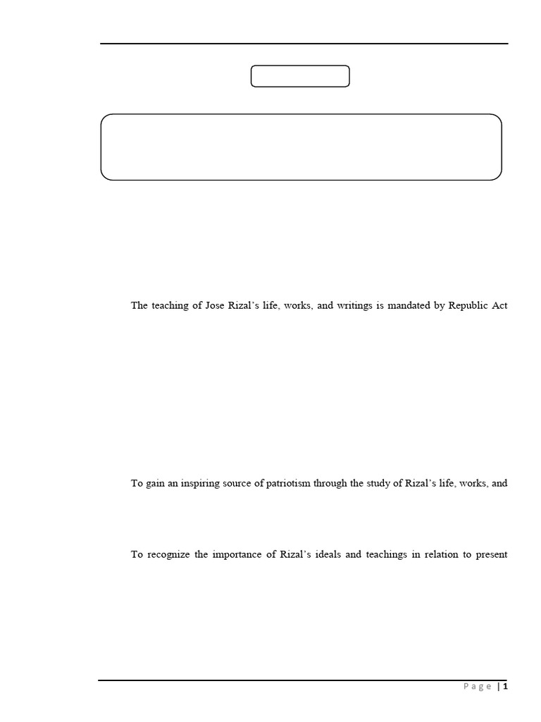Rizal Worktext | PDF | Bill (Law)