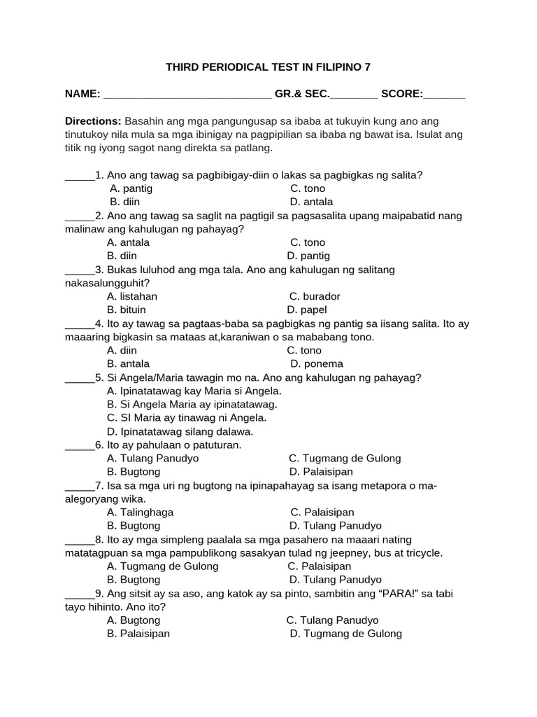 PT_G7_FILIPINO | PDF