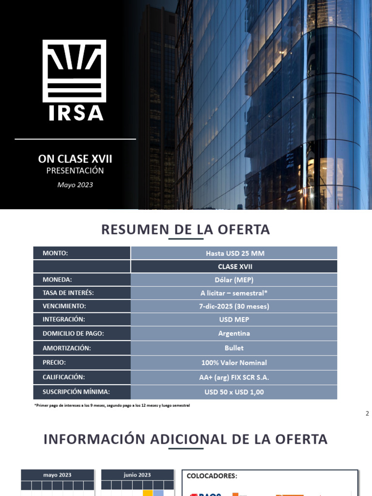 IRSA | PDF | Dólar de los Estados Unidos | Monedas de los Estados Unidos