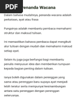 Contoh Penanda Wacana Bahasa Melayu | PDF