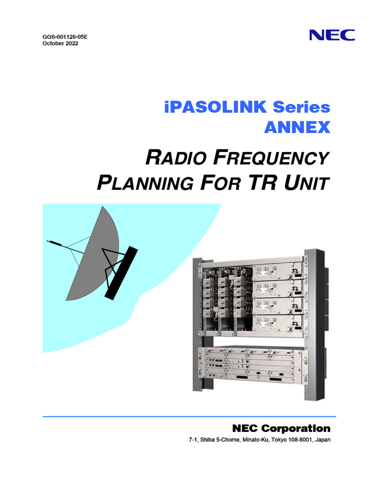 Ipaso VR A3 GGS-001126-05E RF Plan TR Unit | PDF | Hertz | Radio Spectrum