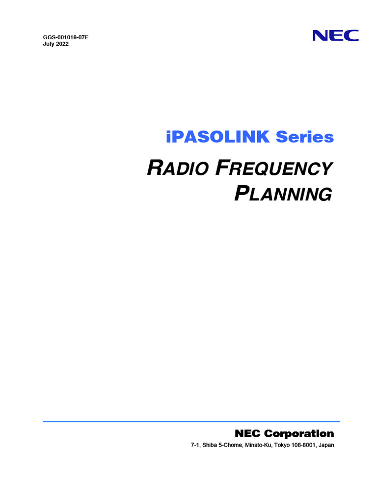 Ipaso Vr a2 Ggs-001018-07e Freq Plan | PDF | Hertz | Bandwidth (Signal Processing)