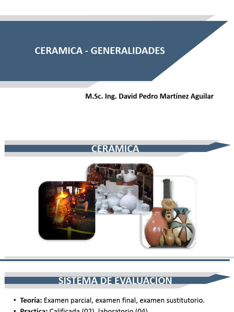 Generalidades sobre Cerámica y Refractarios | PDF | Cerámica ...