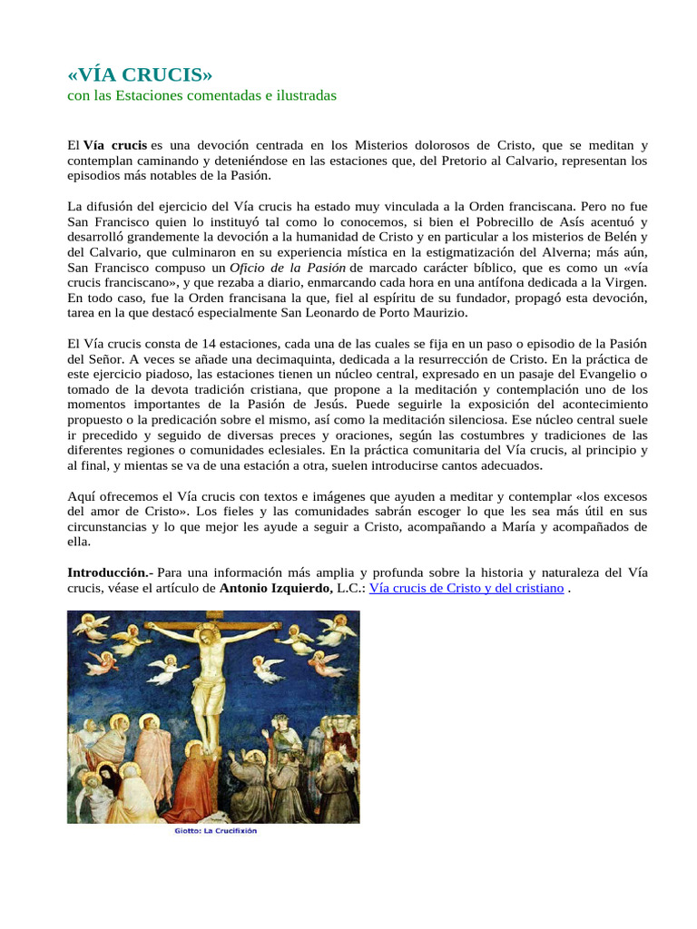 Vía Crucis: Estaciones Comentadas e Ilustradas | PDF | Estaciones de la ...