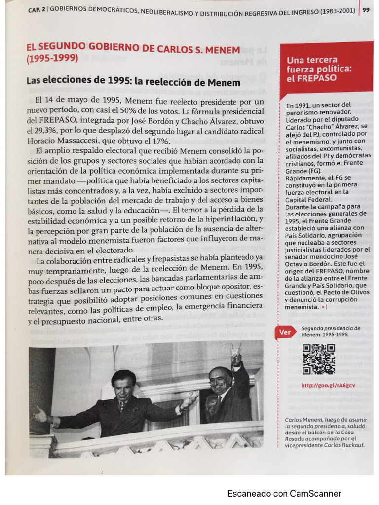 Segundo Gobierno de Carlos Menem | PDF