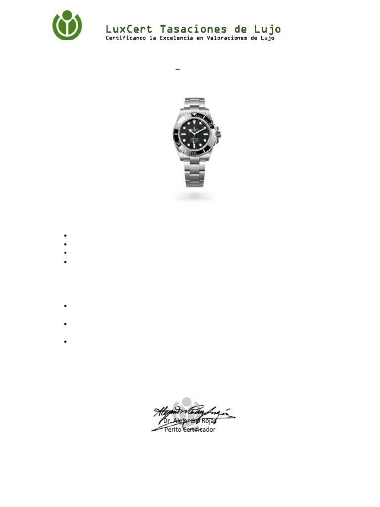 Informe Pericial Rolex | PDF