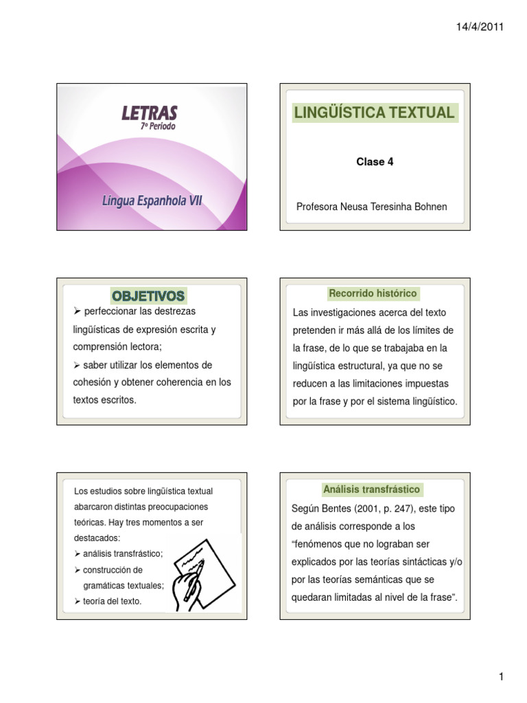 Linguistica Textual-Analisis Transfasico-Gramatica Textual-Teoria Del ...