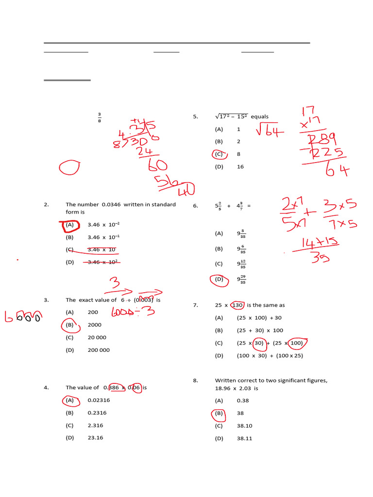 4g1-3 EOY Exams 2022 Paper 1 Edited 240617 192123 | PDF | Numbers ...