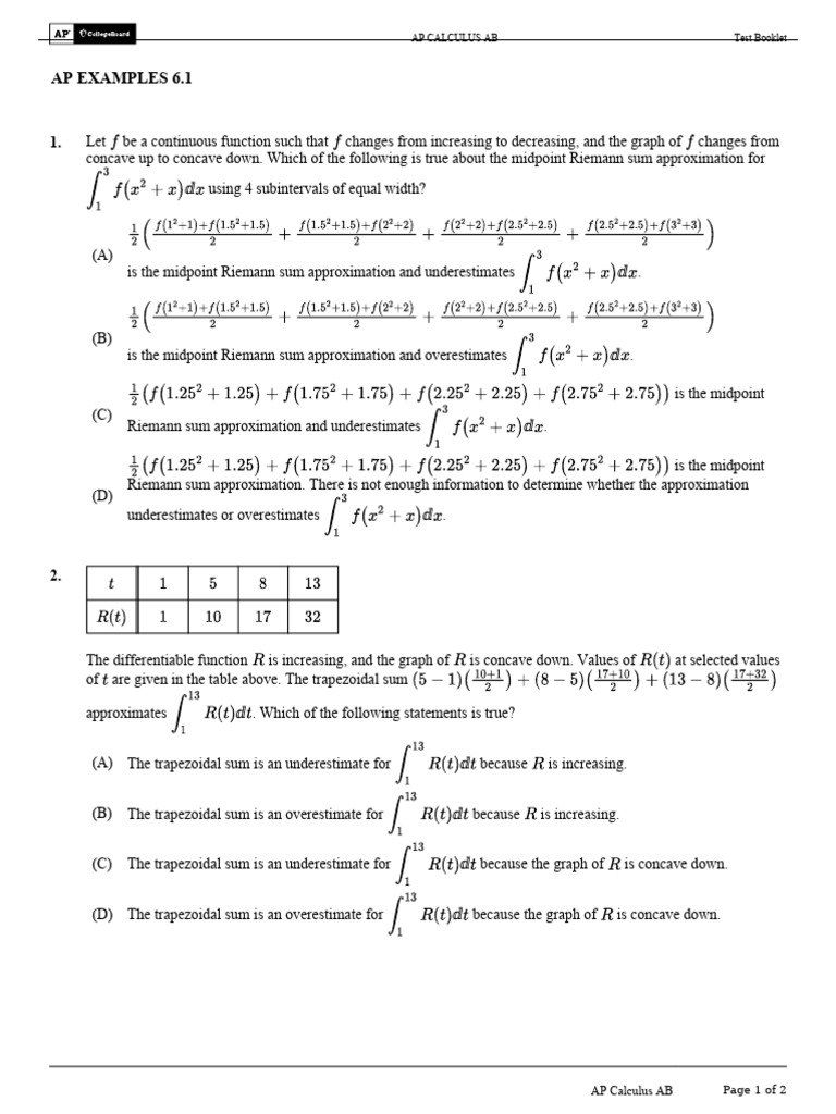 AP_EXAMPLES_6.2.pdf | PDF | Area | Mathematical Analysis